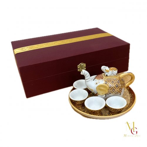 ชุดกาน้ำชาช้างเบญจรงค์ - MyStar V8